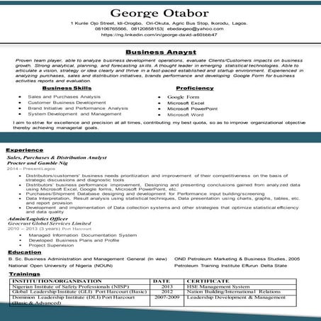 OTABOR GEORGE Upgraded Resume | DOCX
