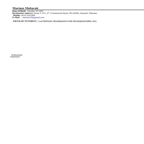 Marium Mubarak | DOC