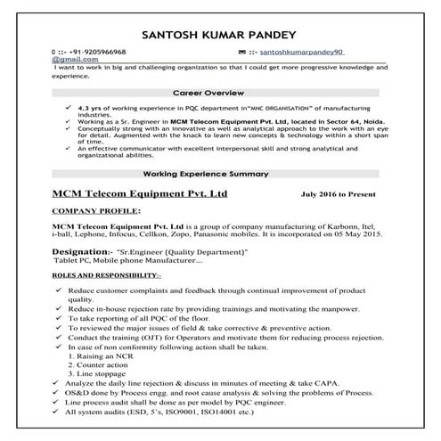 new Resume_santosh | PDF