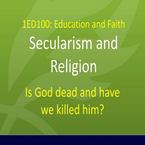 Religion and Secularism | PPTX