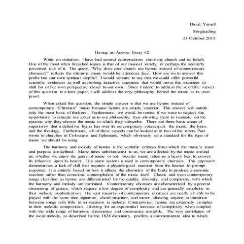 Answer Essay #2 | PDF