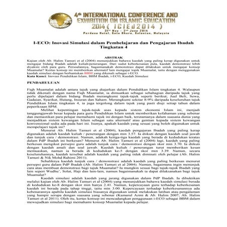1 edit i-eco inovasi simulasi dalam pembelajaran dan pengajaran ibadah tingkatan 4 | DOC
