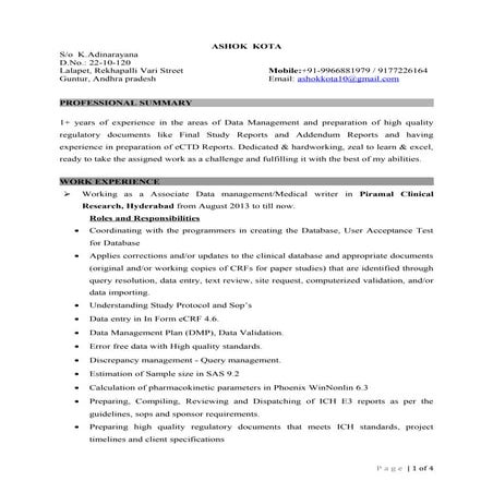 CV_Ashok Final | PDF