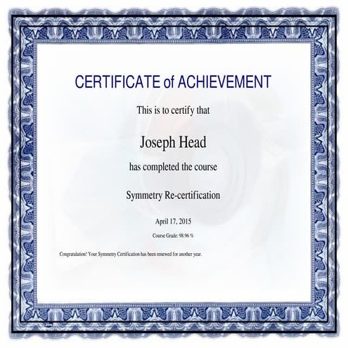 Re-cert April_Certificate of Completion | PDF