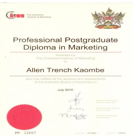Professional Postgraduate Diploma in Marketing | PDF