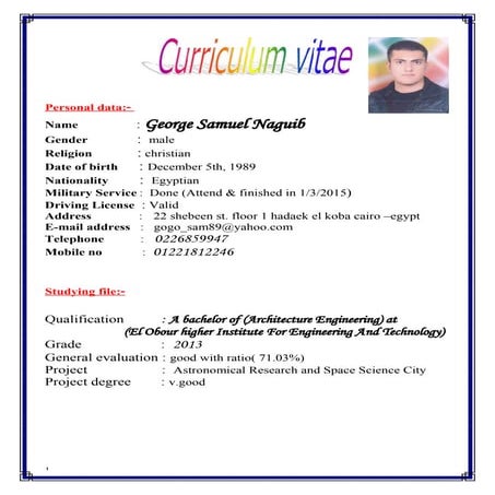 george cv final | PDF