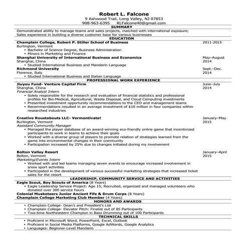 Anthony john rivera resume | DOC
