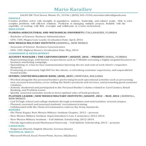 Updated Mario Karailiev Resume | DOCX