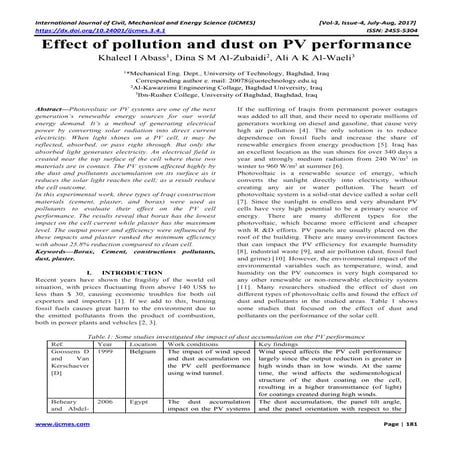 factor affecting on PV performance | PPTX