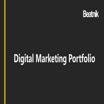 Digital Marketing Portfolio 2015 | PPTX