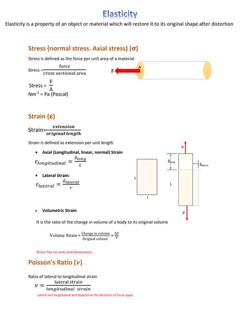 Lecture 1 stresses and strains | PDF