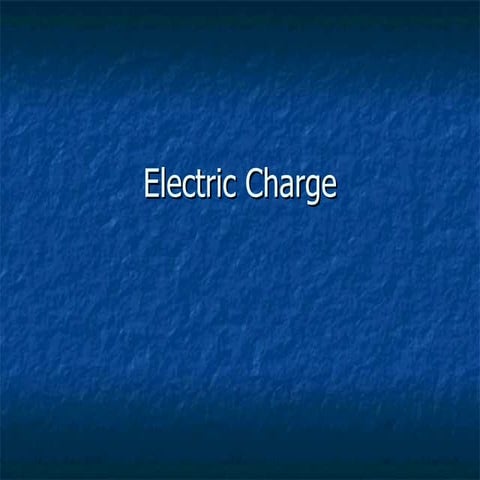 1 electric charge | PPT