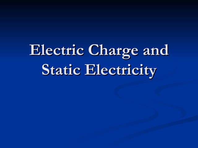 Static electricity | PPS