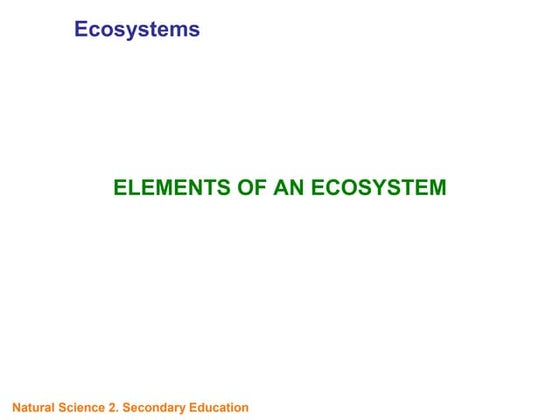 Ecosystem components | PPT