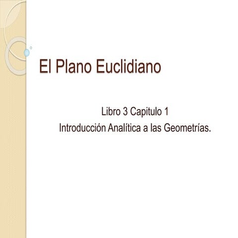 1 el plano euclidiano | PPTX