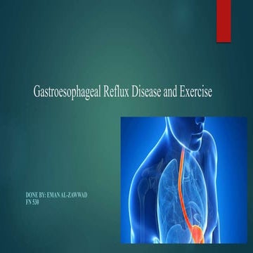 Gastroesophageal Reflux Disease and Exercise (GERD) | PPT