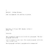 1 ENG110 – College Writing Unit 4 Assignment Pro an | PDF