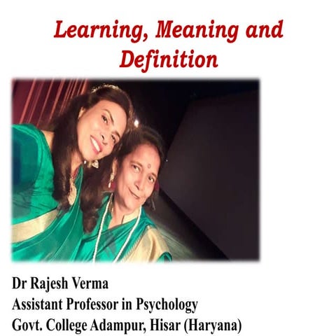 learning definition and meaning | PPSX