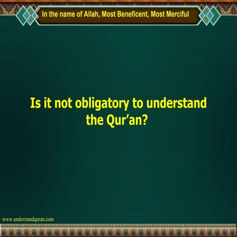 Understand quran slide | PPTX