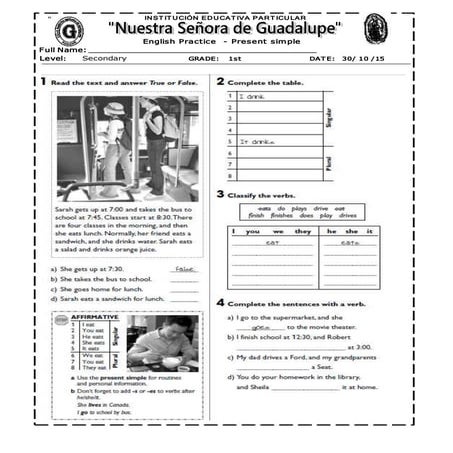 1ero worksheet | DOCX