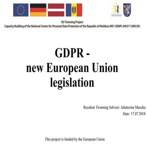GDPR - New European Union Legislation | PPT