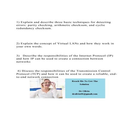 1) Explain and describe three basic techniques for detecting err.docx