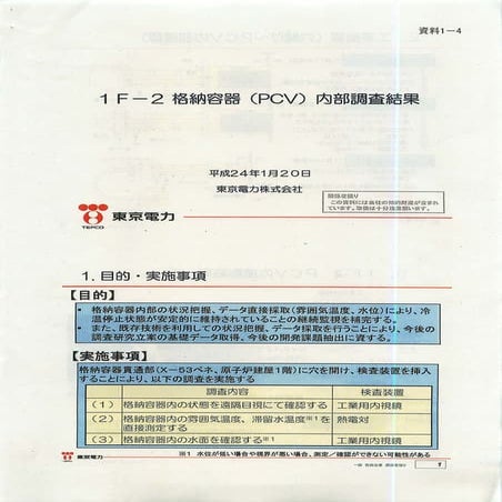 1 f 2格納容器（pcv）内部調査結果 | PDF