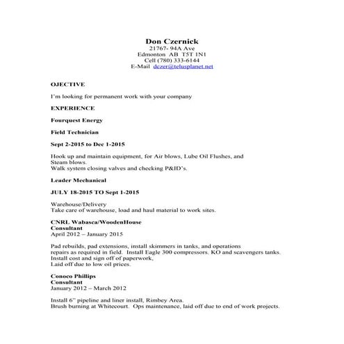 Resume Eric Pickering | PDF