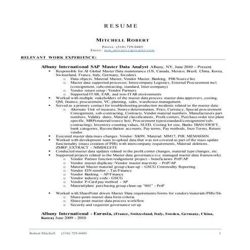 Best RESUME Bob v2 page | DOCX