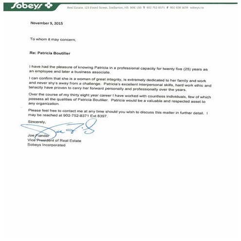 Referal Letter from Joe Fiander | PDF