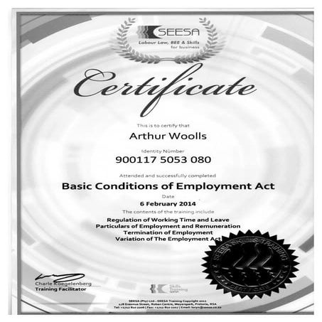 CERTIFICATE SEESA | PDF