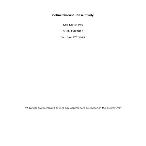 MM-celiac disease case study #3 | PDF
