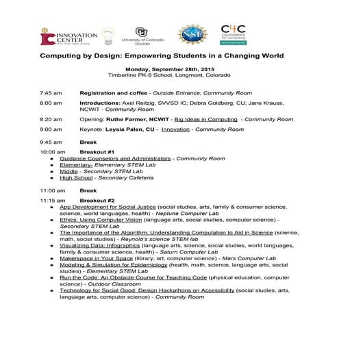 Agenda for CS Symposium | PDF