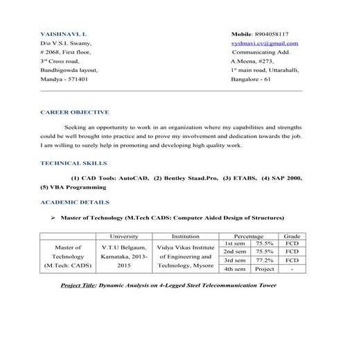 VAISHNAVI.RESUME | DOC