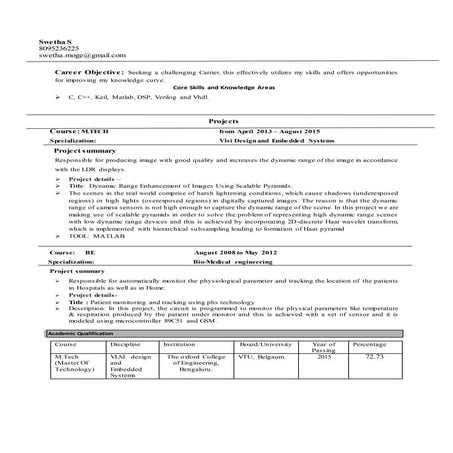 swetha resume | PDF