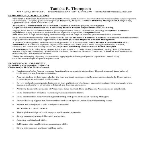 Tanisha R Thompson Resume | PDF