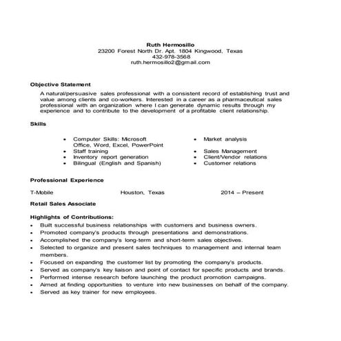 Ruth_Resume | DOCX | Business Administration | Business
