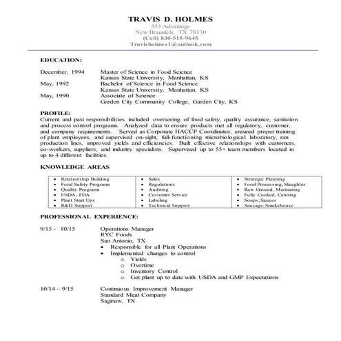 RESUME Travis 3 | PDF