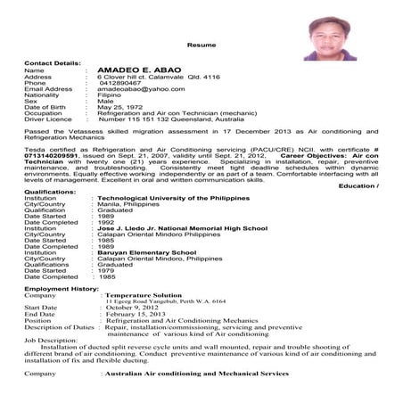 resume updated. | DOC