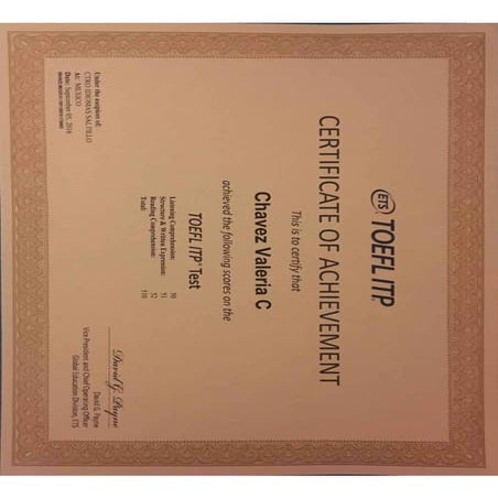 TOEFL CERTIFICATE | PDF