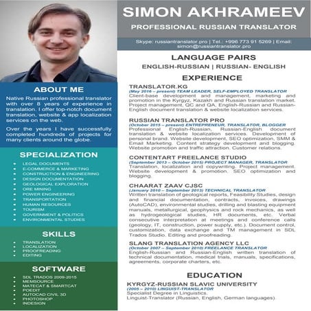 English-Russian_Translator_Simon_Akhrameev_Resume | PDF