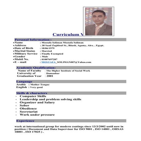 Mostafa Soliman CV | DOC