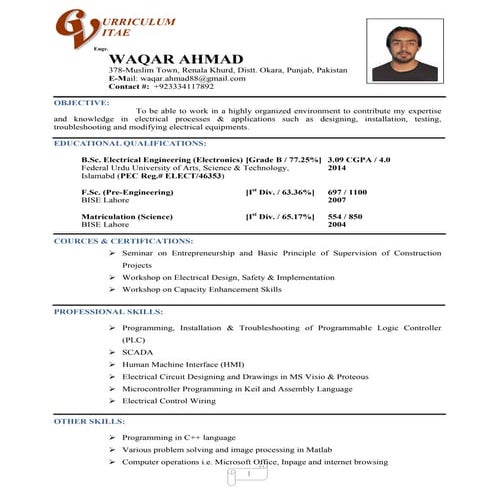 CV Waqar_1 | PDF