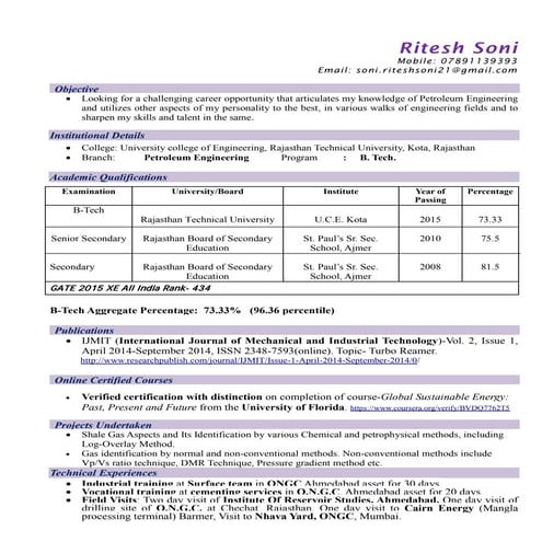 Ritesh soni cv_2 | PDF