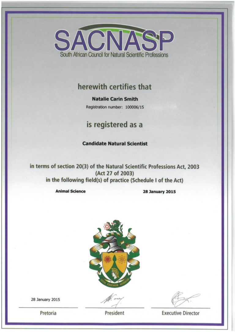 SACNASP cert