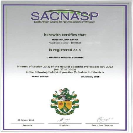 SACNASP cert | PDF