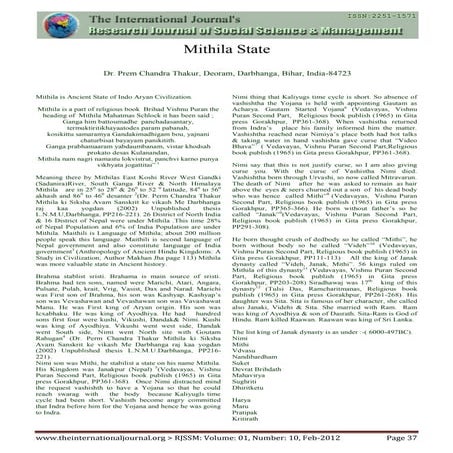 MITHILA STATE | PDF