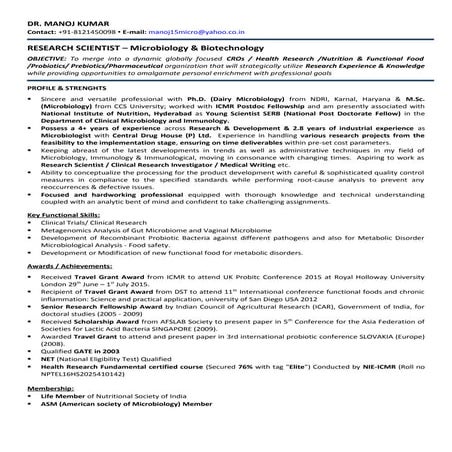 MANOJ KUMAR CV latest link | PDF