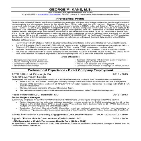George Kane Resume | PDF