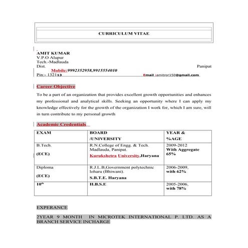 amit | DOC | Vocational Training | Careers